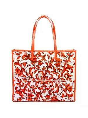 Dolce & Gabbana Maiolica Print Tote Bag