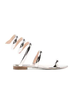Rene Caovilla Serpente Metallic-finish Sandals - Multicolor