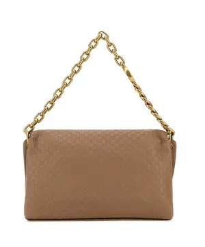 Gucci Chain Shoulder Bag - Brown