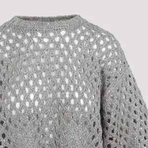 Brunello Cucinelli Cropped Crewneck Sweater - Gray