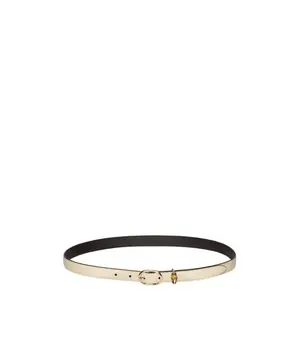 Gucci Thin Belt With Oval Buckle - Ivory