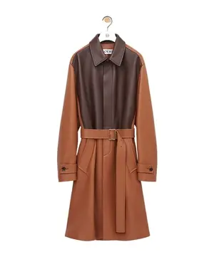 Loewe Paneled Coat - Brown