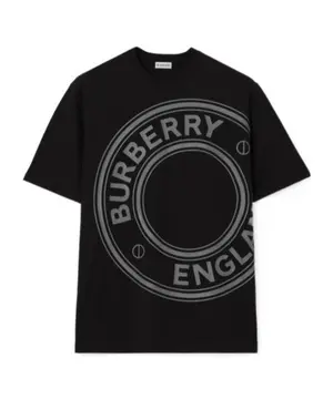 Burberry Logo Graphic Cotton T-shirt - Black