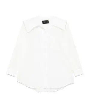 Simone Rocha Embellished Collar Long Sleeve Shirt - White