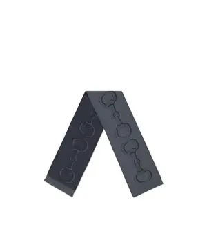 Gucci Wool Scarf With Horsebit Detail - Grey