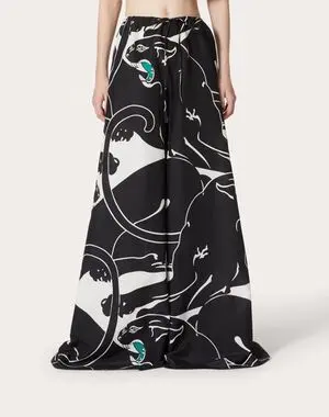 Valentino Garavani Printed Poplin Wide-leg Trousers