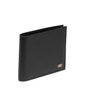 FERRAGAMO Gancini Folded Wallet - Black