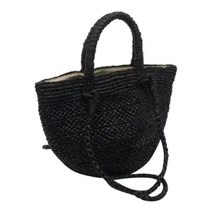 IBELIV Arona Woven Tote Bag - Black
