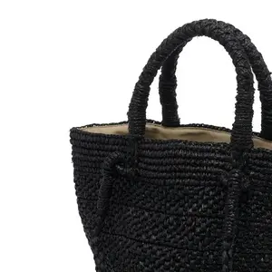 IBELIV Arona Woven Tote Bag - Black