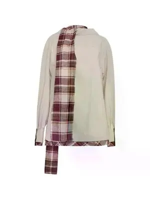 MARBELL Hailey Check-panel Shirt