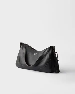 Prada Aimée Large Leather Shoulder Bag