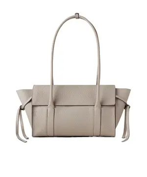 Mulberry Soft Bayswater Drawstring Small Shoulder Bag - Chalk Grey