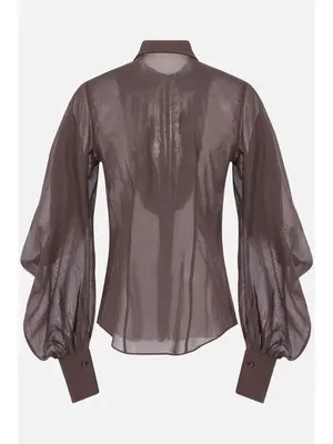 Brunello Cucinelli Puff-sleeve Panelled Shirt