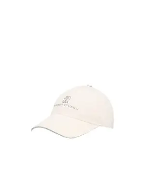 Brunello Cucinelli Embroidered Logo Baseball Cap - White
