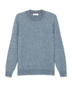 Brunello Cucinelli Crew Neck Long Sleeve Sweater - Gray