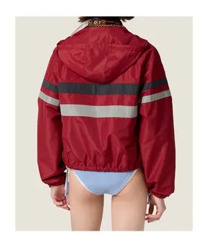 Miu Miu Hooded Technical Fabric Blouson Jacket