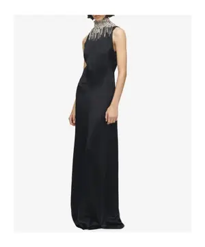 Alexander McQueen Mock-neck Sleeveless Maxi Dress - Black