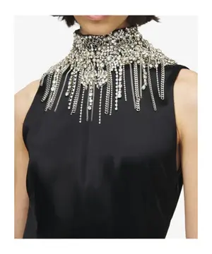 Alexander McQueen Mock-neck Sleeveless Maxi Dress - Black