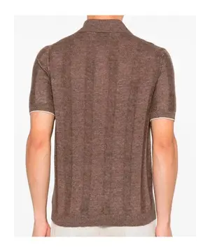 Brunello Cucinelli Ribbed Polo Knitted Sweater