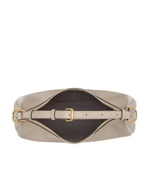Fendi Leather Hobo Bag With Gold Tone Hardware