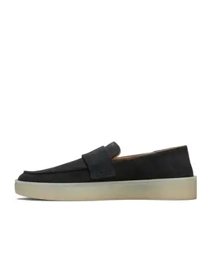 Hugo Boss Tonal Stitched Slip-on Boat Shoes - Dark Gray