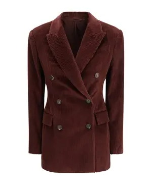 BRUNELLO CUCINELLI Brunello Cucinelli Double-Breasted Corduroy Blazer