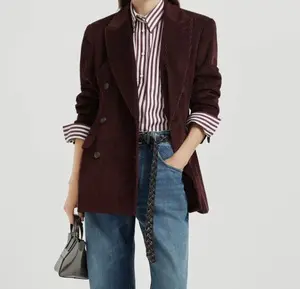 Brunello Cucinelli Double-breasted Corduroy Blazer
