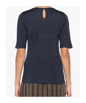 Brunello Cucinelli Monili Trim Cashmere Top