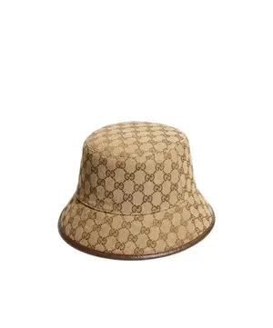 Gucci Gg Monogrammed Bucket Hat - Nude