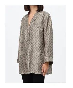 Gucci Printed Twill Shirt - Beige And Dark Brown