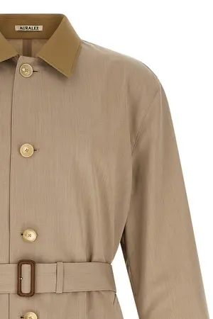 Auralee Long-sleeved Belted Coat