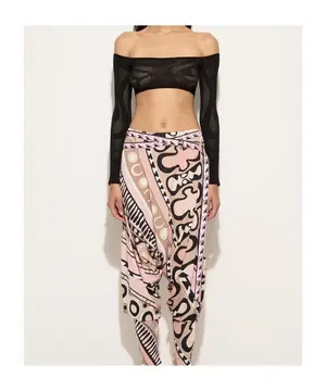 Emilio Pucci Cropped Jacquard Knit Top