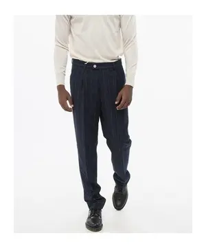 Brunello Cucinelli Pinstriped Tapered Trousers
