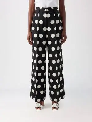 Junya Watanabe Polka Dot Wide-leg Trousers