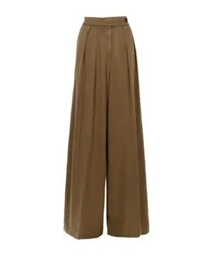 Dries Van Noten Wide Leg Pleated Trousers