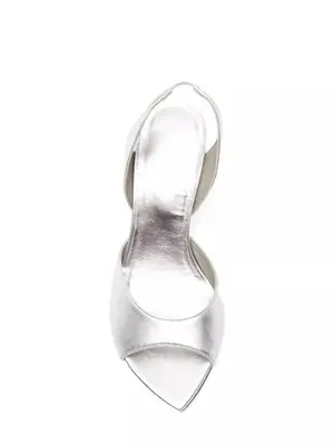 VIC MATIE Metallic-effect Slingback Sandals
