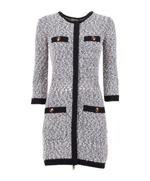 Elisabetta Franchi Slim Fit Knitted Mini Dress