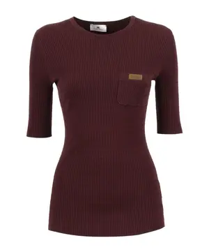 Elisabetta Franchi Ribbed Tops