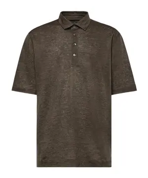 Zegna Slim Fit Polo Shirt - Brown