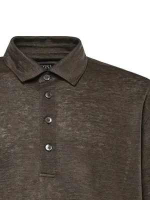 Zegna Slim Fit Polo Shirt - Brown