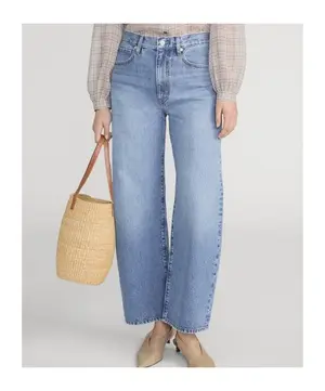 FRAME The Bow Crop Jeans - Blue