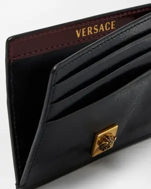 Versace Logo Flat Cardholder Wallet