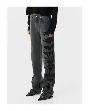 Blumarine Embellished Straight Leg Jeans