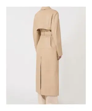 Sportmax Belted Leather Trench Coat