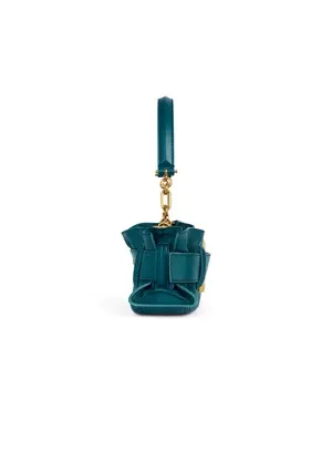 Balmain Mini Anthem Bag In Smooth Leather With Belt Detail - Blue