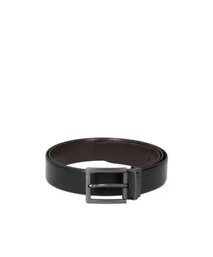 Hugo Boss Logo Leather Belt - Black