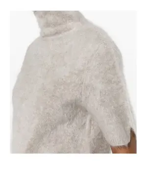 Soft Goat Cashmere Turtleneck Sweater - Nude