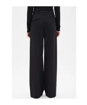 ANN DEMEULEMEESTER Twill Pleated Trousers - Black