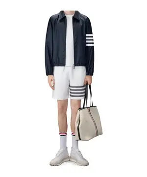 Thom Browne Shiny Ripstop 4-bar Track Jacket