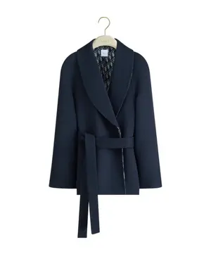 Dior Belted Cropped Double-breasted Peacoat
